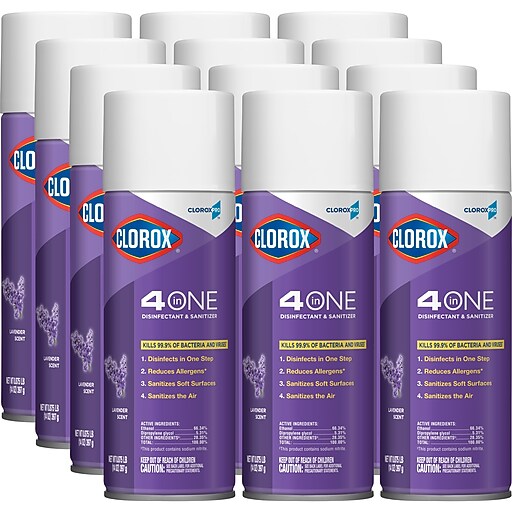 Clorox 4 in One All-Purpose Cleaners & Spray Disinfectant, Lavender ...