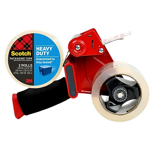 Scotch Heavy Duty Packing Tape with Dispenser, 1.88" x 54.6 yds., Clear ...