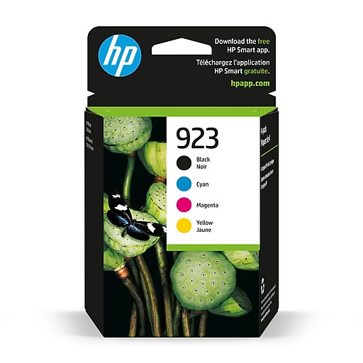 HP 923 Black/Cyan/Magenta/Yellow Standard Yield Ink Cartridges 4 Pack ...