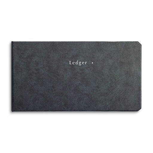 Ledger Binder, 10.5" x 5.63", 200 Pages, Blue Marble (26520) | Staples