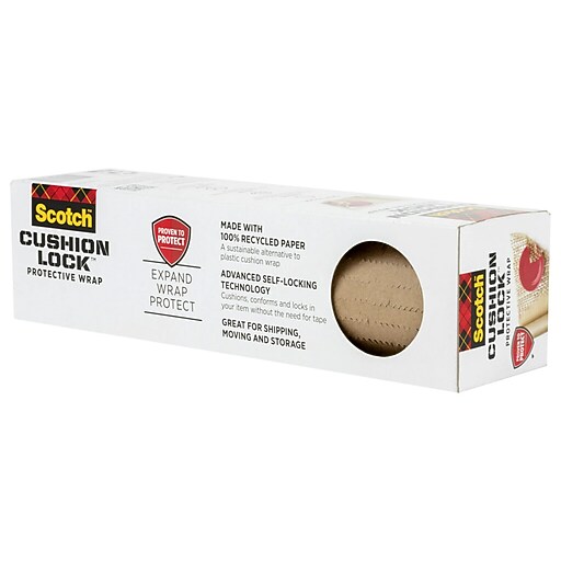 Scotch Cushion Lock Protective Wrap, Tan, 12" x 30' (PCW-1230) | Staples