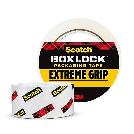 Scotch Box Lock Shipping Packing Tape, 1.88 in x 54.6 yds., Clear (3950 ...