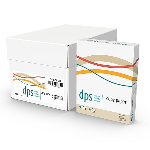 DPS by Staples 8.5" x 11" Copy Paper, 20 lbs., 92 Brightness, 500/Ream ...