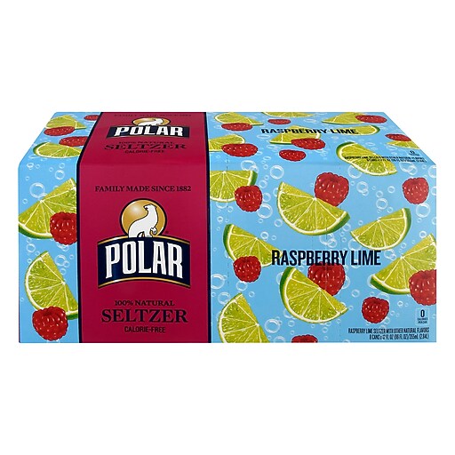 Polar Raspberry Lime Seltzer, 12 oz. Cans, 24/Cartons (1000230) | Staples
