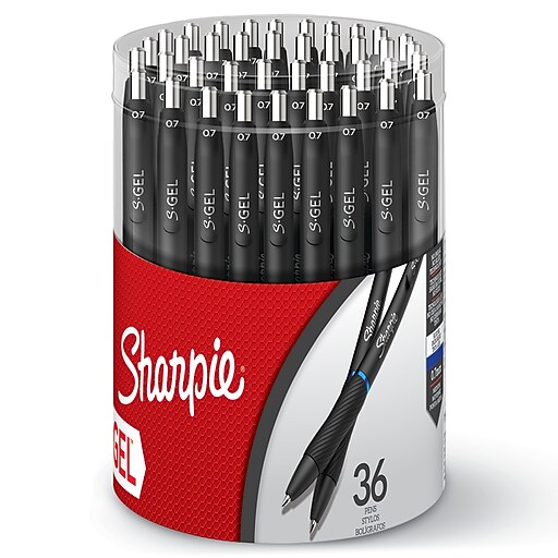 Sharpie S-Gel Retractable Gel Pen, Medium Point, 0.07mm, Blue Ink, 36 ...