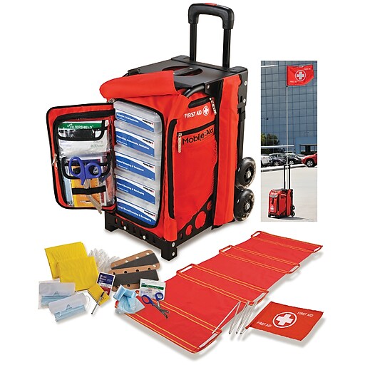 MobileAid EASY-ROLL Modular Trauma First Aid Station with BleedStop ...