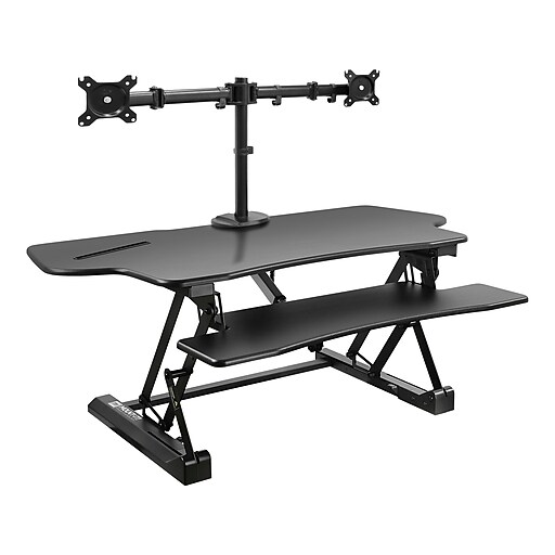 Mount-It! 47"W Electric Adjustable Standing Desk Converter with Dual ...