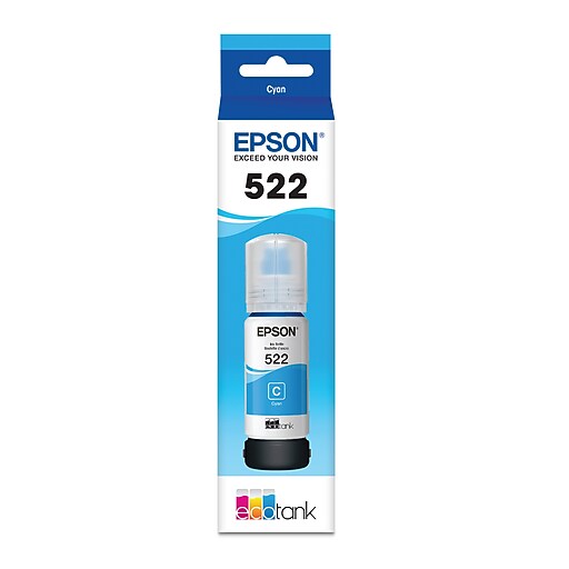 Epson T522 Cyan Standard Yield Ink Bottle (T522220-S) | Staples