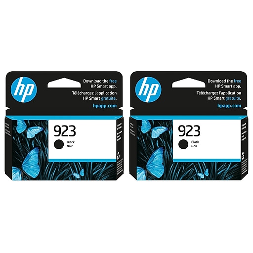 HP 923 Black Standard Yield Ink Cartridge, 2/Pack | Staples