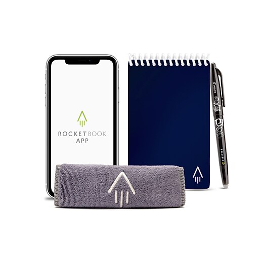Rocketbook Mini Reusable Smart Notepad, 3.5" x 5.5", Dot-Grid Ruled, 48 ...