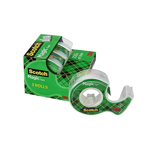 Scotch Magic Invisible Clear Tape With Dispenser, 0.75" x 8.33 yds., 1 ...