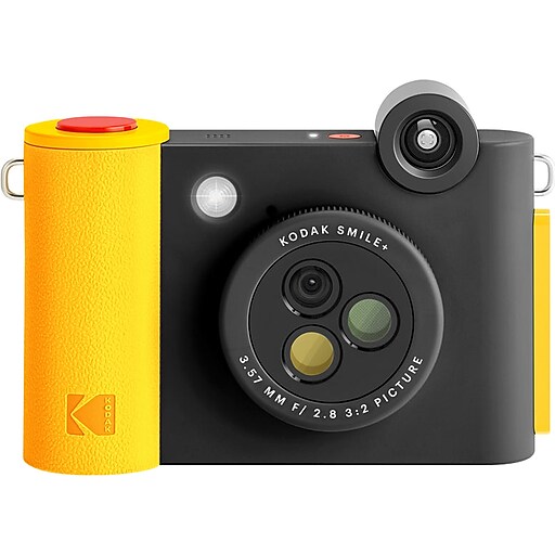 Kodak Smile+ 5 Megapixels Digital Instant Print Camera, Black/Yellow ...