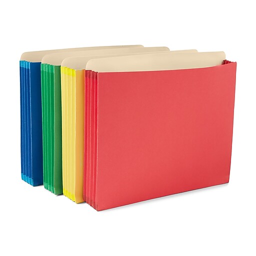 Staples® Heavy Duty File Drawer Pockets, 3 1/2" Expansion, Letter Size ...