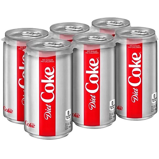 Coca-Cola Mini Diet Coke Soda, 7.5 Oz., 24/Carton (00049000061055 ...