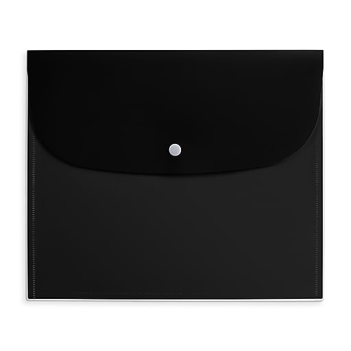 Staples Plastic Filing Envelope with Snap Closure, Letter Size ...