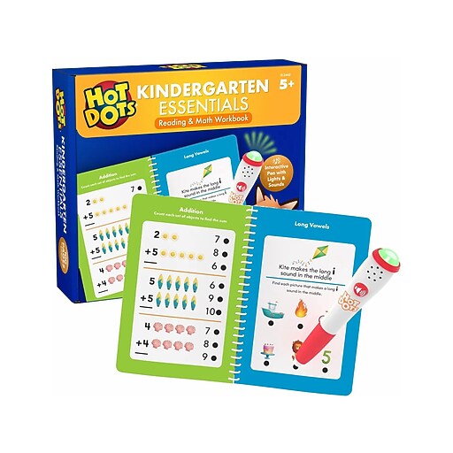 Educational Insights Hot Dots Kindergarten Essentials Reading and Math ...