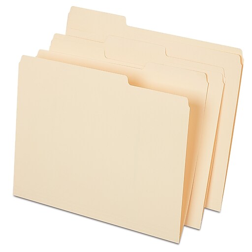 Staples File Folder, 1/3-Cut Tab, Letter Size, Manila, 50/Pack ...