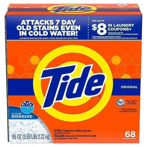 Tide Powder Laundry Detergent, 68 Loads, 95 oz. (84997) | Staples