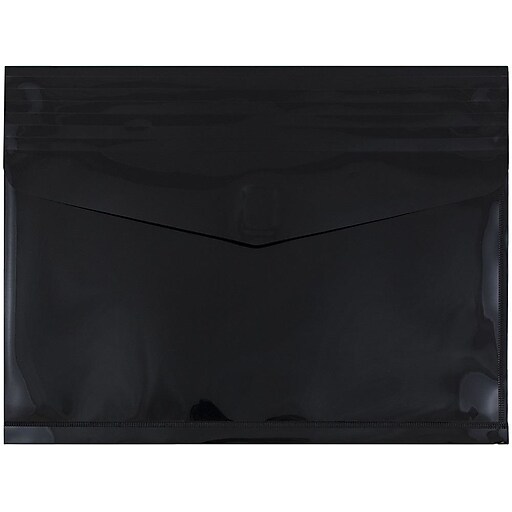 JAM Paper Premium Plastic Document File, Letter, Black, 3/Pack ...