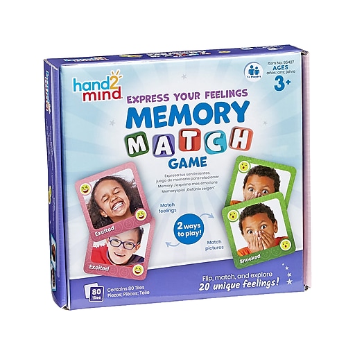 hand2mind Express Your Feelings Memory Match Game (95427) | Staples