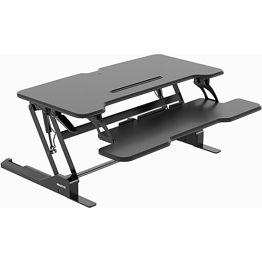 Mount-It! 38"W Manual Rectangular Adjustable Standing Desk Converter ...