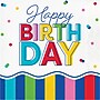 Say Hooray! Color Waves "Happy Birthday" 6.5" Dinner Napkin ...