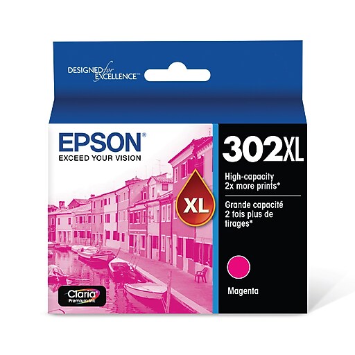 Epson T302XL Magenta High Yield Ink Cartridge | Staples