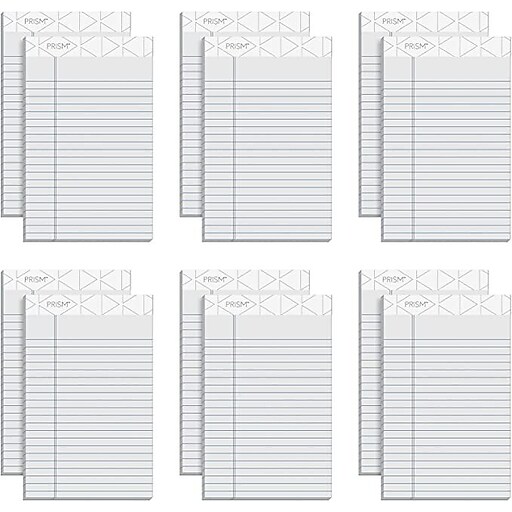 TOPS Prism+ Legal Notepads, 5" x 8", Narrow Ruled, Gray, 50 Sheets/Pad ...