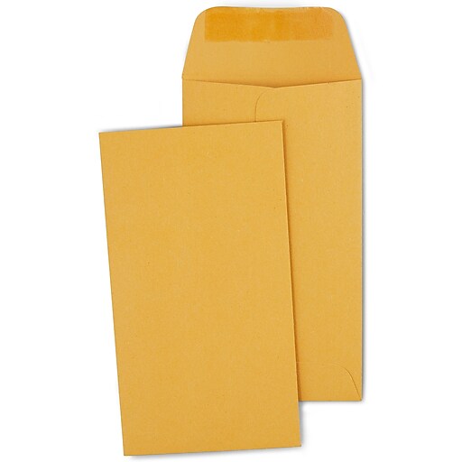 Staples Kraft #5 1/2 Coin Envelope, Other, Brown, 500/Box (ST19851-CC ...