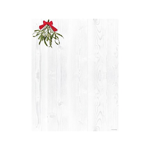 Great Papers Barnyard Mistletoe Holiday Letterhead, Multicolor, 50/Pack ...