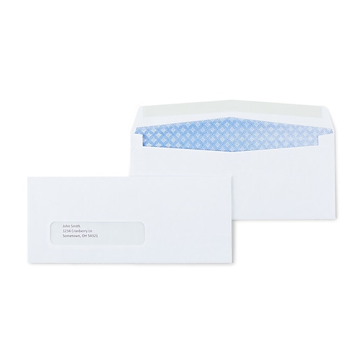 Staples Security Tinted #8 5/8 Business Envelopes, 3 5/8" x 8 5/8 ...