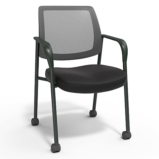 Staples Essentials Mesh/Fabric Guest Chair, Black (UN61297-CC) | Staples