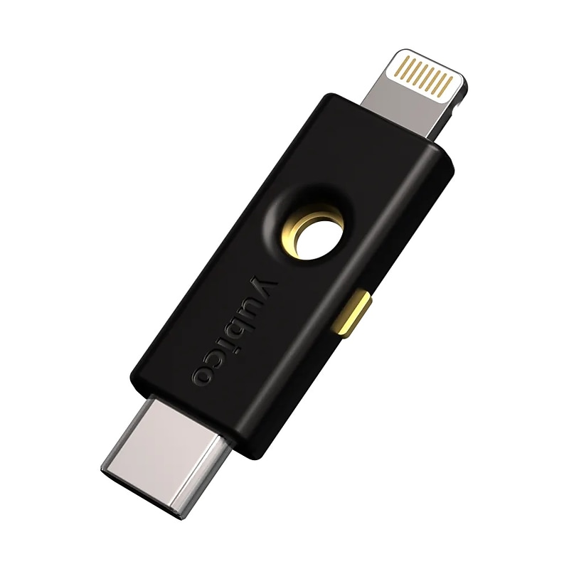 Yubico YubiKey 5Ci Security Key, USB‑C + Lightning, Black (100930) image 1