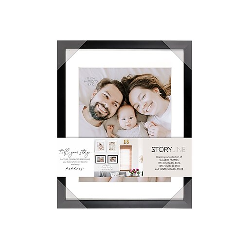 Enchante STORYLINE 11" x 14" Polystyrene Picture Frame, Black (5C6914YA ...