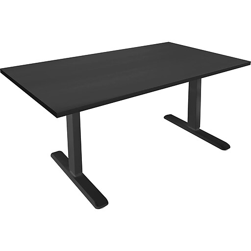Mount-It! 55"W Electric Rectangular Adjustable Standing Desk, Black (MI ...
