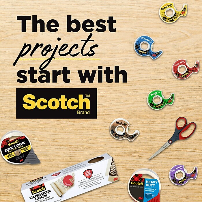 Scotch Magic Invisible Clear Tape Refill 0.75 x 27.77 yds. 1 Core Clear 24 Rolls Pack 810K24 Staples