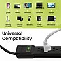 GoGreen Power 6 Outlet Surge Protectors, 6' Cord, Black (GG-16106MSBK ...