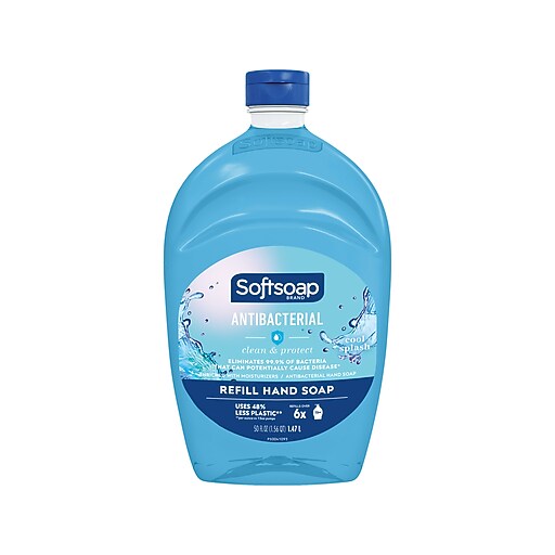 Softsoap Antibacterial Liquid Hand Soap Refill for Dispenser, Cool ...