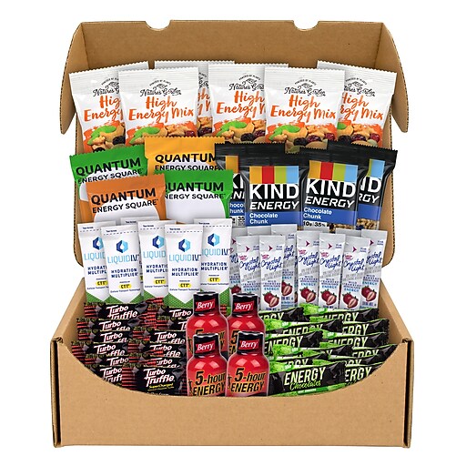Break Box Pros Energy Snack Box, 60 /Box (700-00164) | Staples