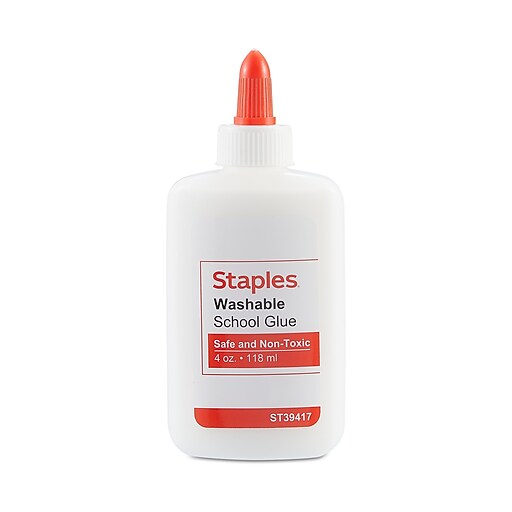 Staples® Washable Removable Liquid School Glue, 4 oz., White (ST39417 ...