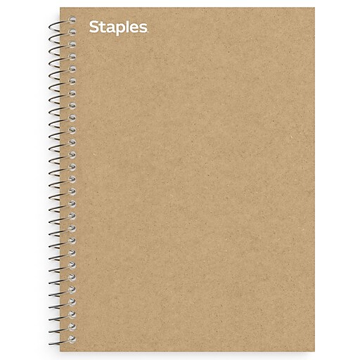 Staples Premium 1-Subject Notebook, 5.875" x 9", College Ruled, 100 ...