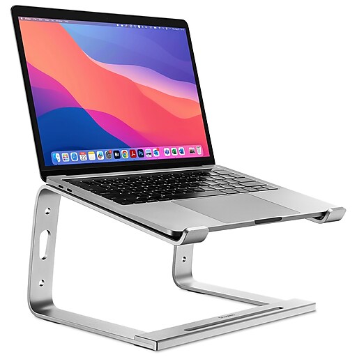 Staples TECH 11.2 x 10.2 Aluminum Laptop Stand, Silver (ST62653) | Staples
