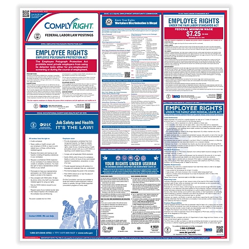 ComplyRight Federal Labor Law Poster, English (ERFED) | Staples