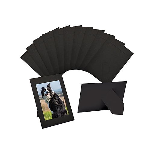 Better Office 4" x 6" Cardstock Picture Frame, Matte Black, 50/Pack ...