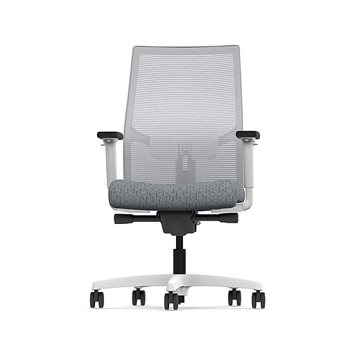 HON Ignition 2.0 Fabric/Mesh Swivel Task Chair, Basalt/Designer White ...