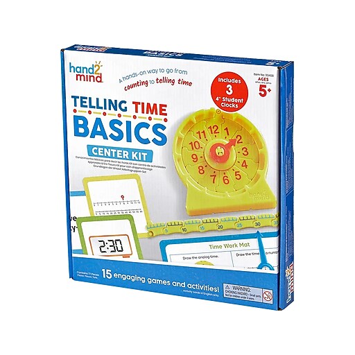 hand2mind Telling Time Basics Center Kit (93408) | Staples