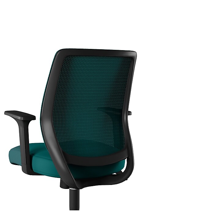 Staples Essentials Ergonomic Fabric Swivel Task Chair Teal UN60410 Staples