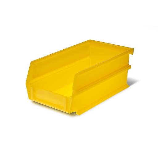 Triton Products 7-3/8" L x 4-1/8" W x 3" H LocBin Storage Bin, Yellow ...
