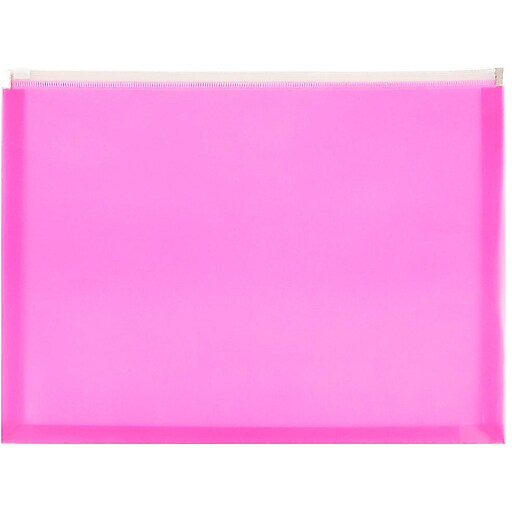 JAM Paper Premium Plastic Document File, 1 Pocket, Letter, Pink, 3/Pack ...