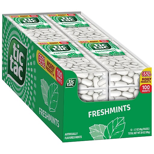 Tic Tac Freshmints, 100 Piece, 1.7 oz., 12/Box (FEU00384) | Staples
